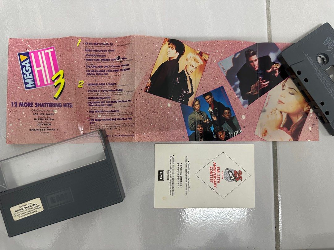 Mega hit 3 compilation kaset cassette vanilla ice roxette enigma guys ...