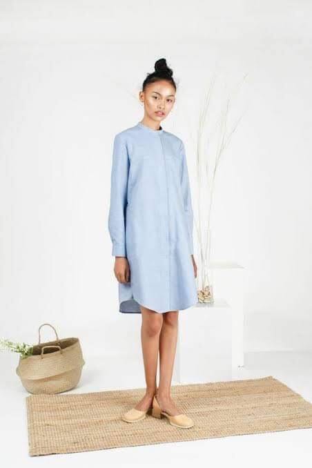 MUJI linen shirt dress, Women's Fashion, Dresses & Sets, Dresses on ...