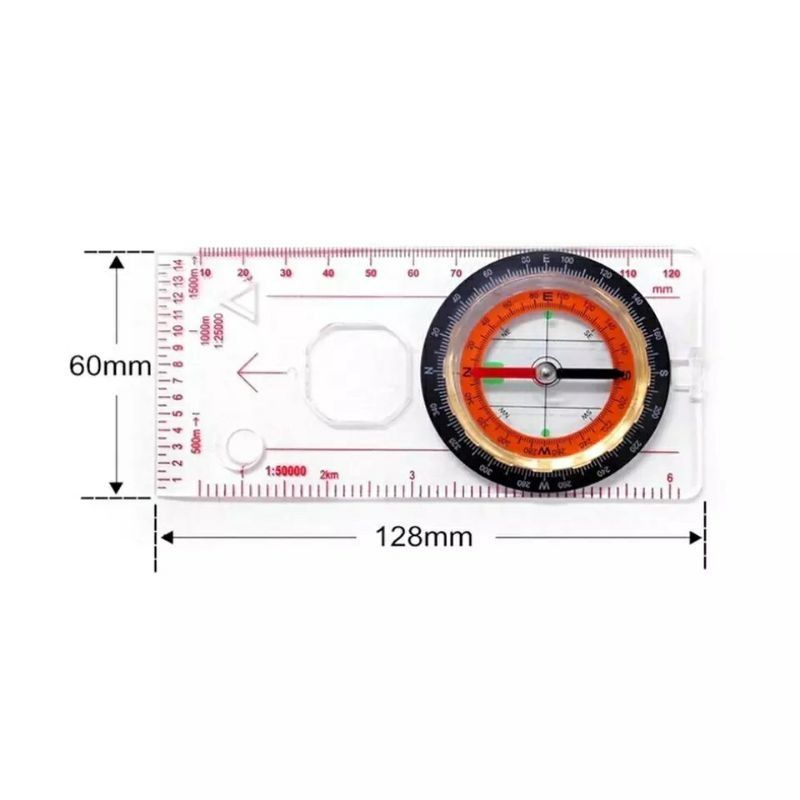 Multifunctional Compass Map Scale Outdoor Camping Map Ruler Compass ...