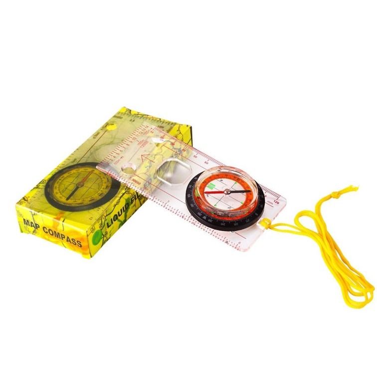 Multifunctional Compass Map Scale Outdoor Camping Map Ruler Compass Floor Ruler Hiking Compass