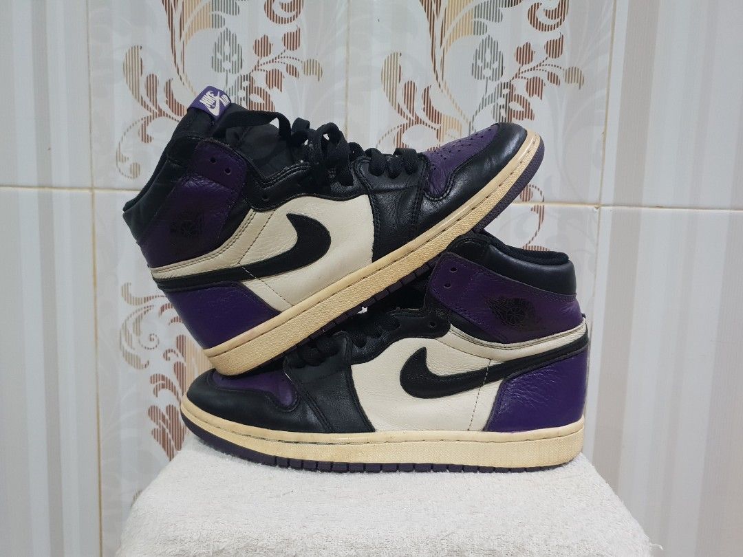 Nike AJ1 Retro High OG 'Court Purple'., Fesyen Pria, Sepatu , Sneakers ...