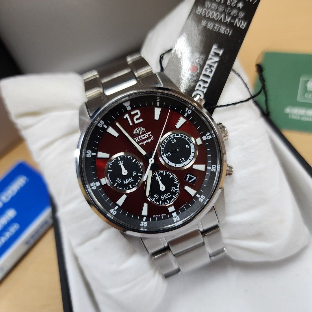 Orient Chronograph JDM Red Dial 42mm model RA-KV0004R, Men's Fashion ...