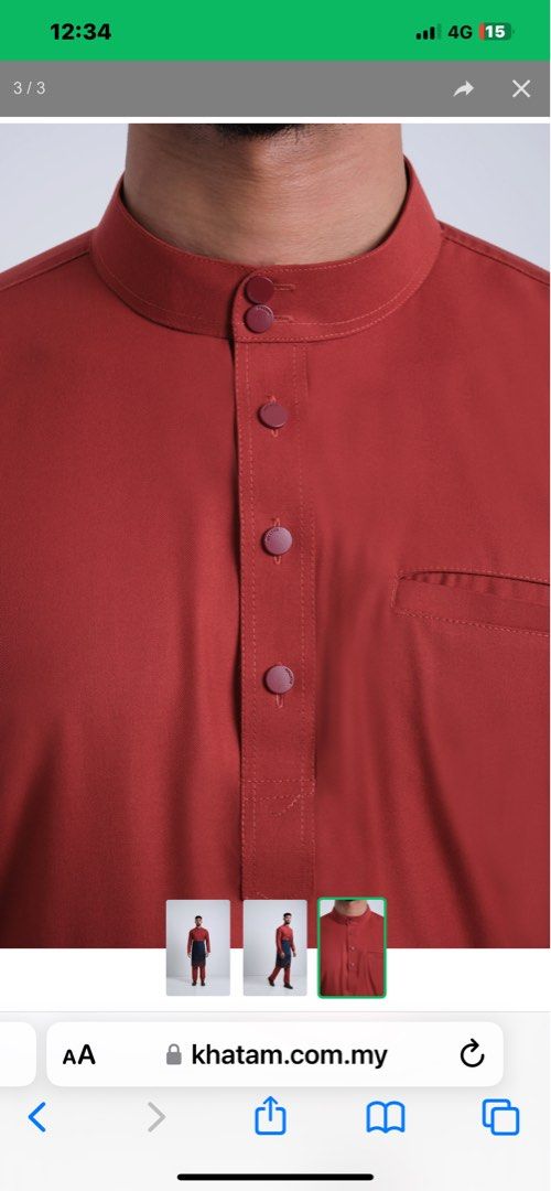 Patawali baju melayu cekak musang by KHATAM, Men's Fashion, Muslim Wear ...