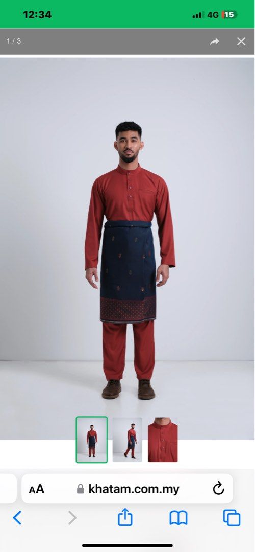 Patawali baju melayu cekak musang by KHATAM, Men's Fashion, Muslim Wear ...
