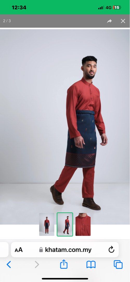 Patawali baju melayu cekak musang by KHATAM, Men's Fashion, Muslim Wear ...