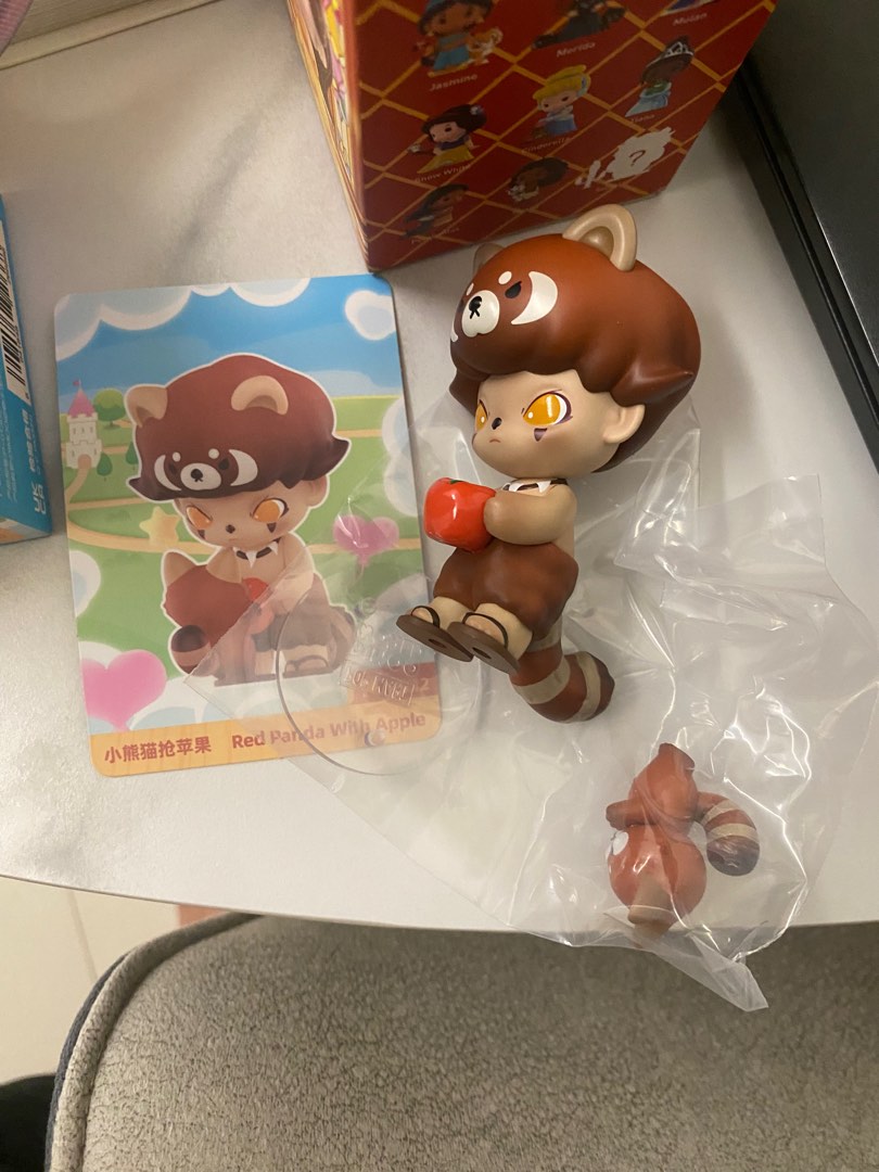 POPMART DIMOO RED PANDA WITH APPLE, Hobbies & Toys, Toys & Games on ...