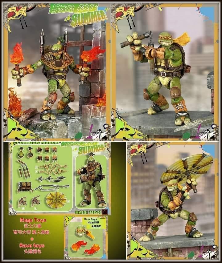 Pre Order Rage Toys 1/12 - Teenage Mutant Ninja Turtles - Michelangelo ...