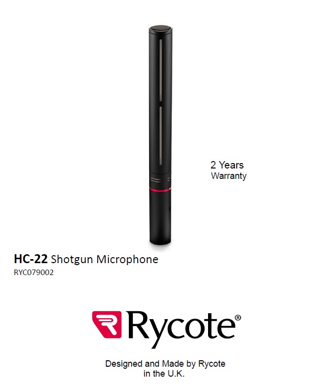 Rycote HC-22 Low self-noise Shotgun Microphone (22cm) (P/N: RYC079002 ...