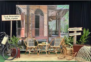 Hari raya backdrop photobooth village photography setup backdrop ...