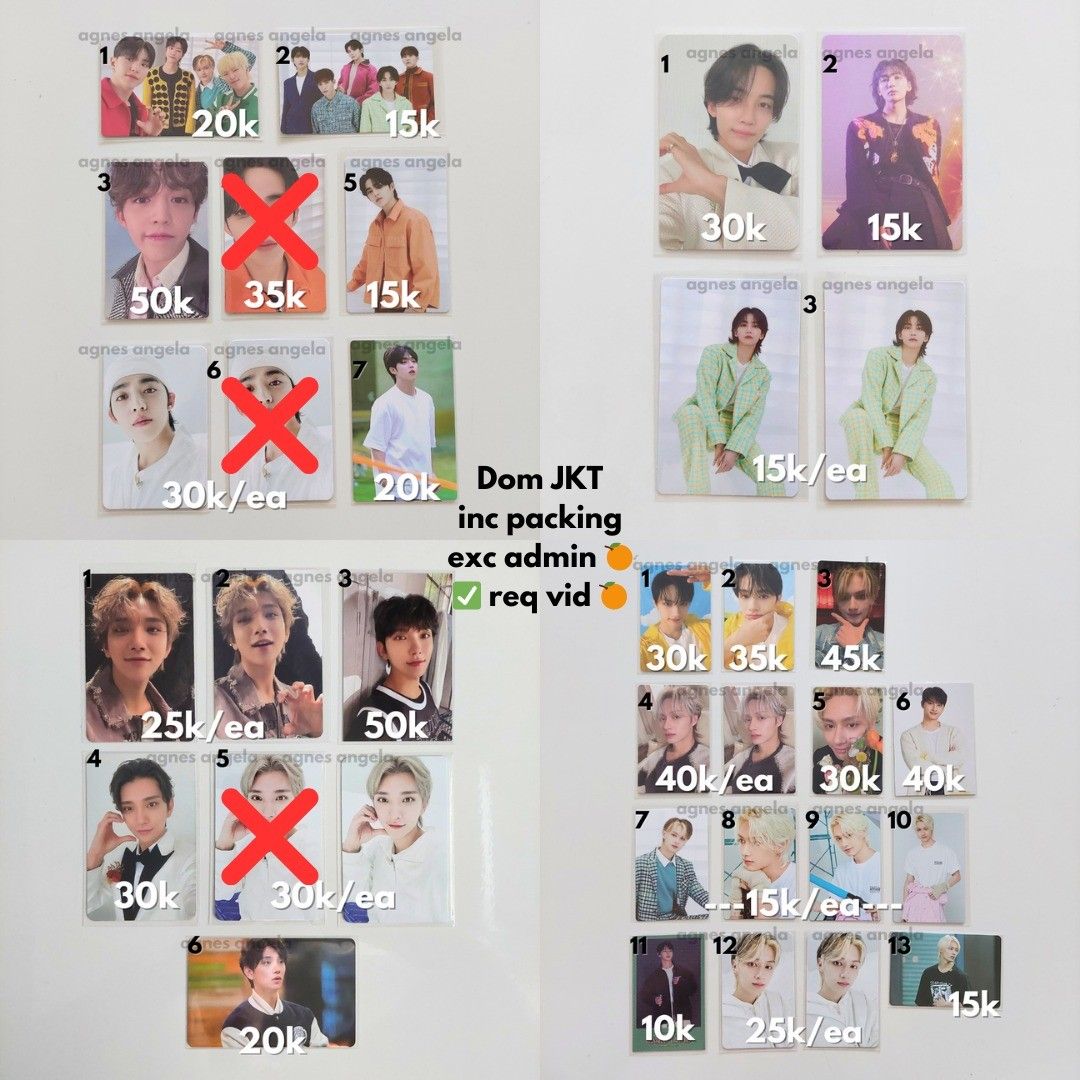 [SEVENTEEN] Photocard Scoups Jeonghan Joshua Jun Hoshi Wonwoo Woozi The8 Mingyu DK Seungkwan ...