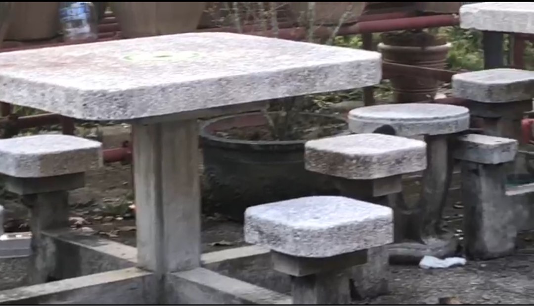 Stone tables and bench, Furniture & Home Living, Furniture, Tables ...