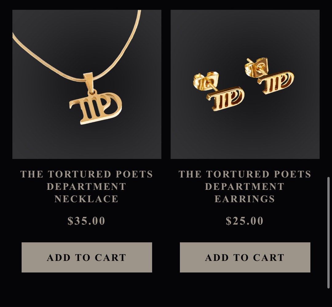 taylor swift TTPD merch, 興趣及遊戲, 收藏品及紀念品, 明星周邊 - Carousell