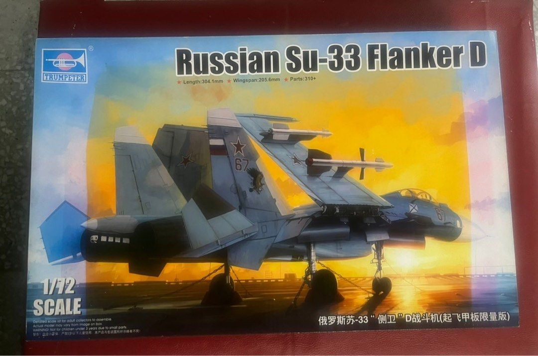 Trumpeter 1:72 Russian Su-33 Flanker D (TR01678 Model), Hobbies & Toys ...