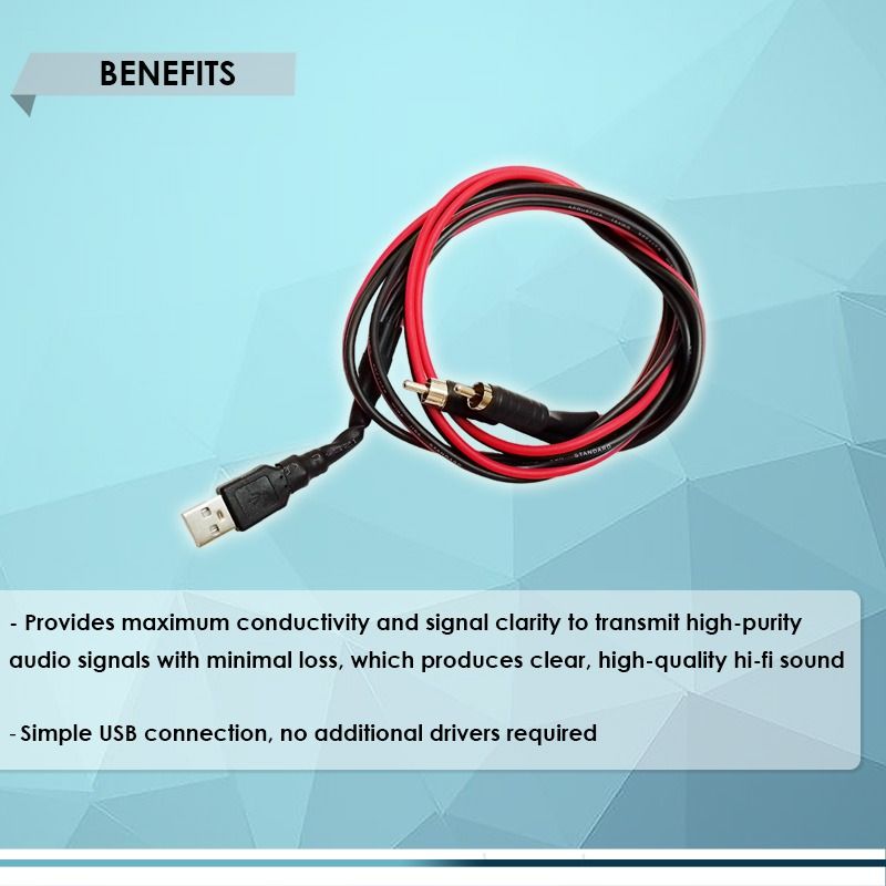 USB 2.0 MALE to DUAL RCA MALE Y SPLITTER AUDIO 16-AWG WIRE CABLE, BEST ...