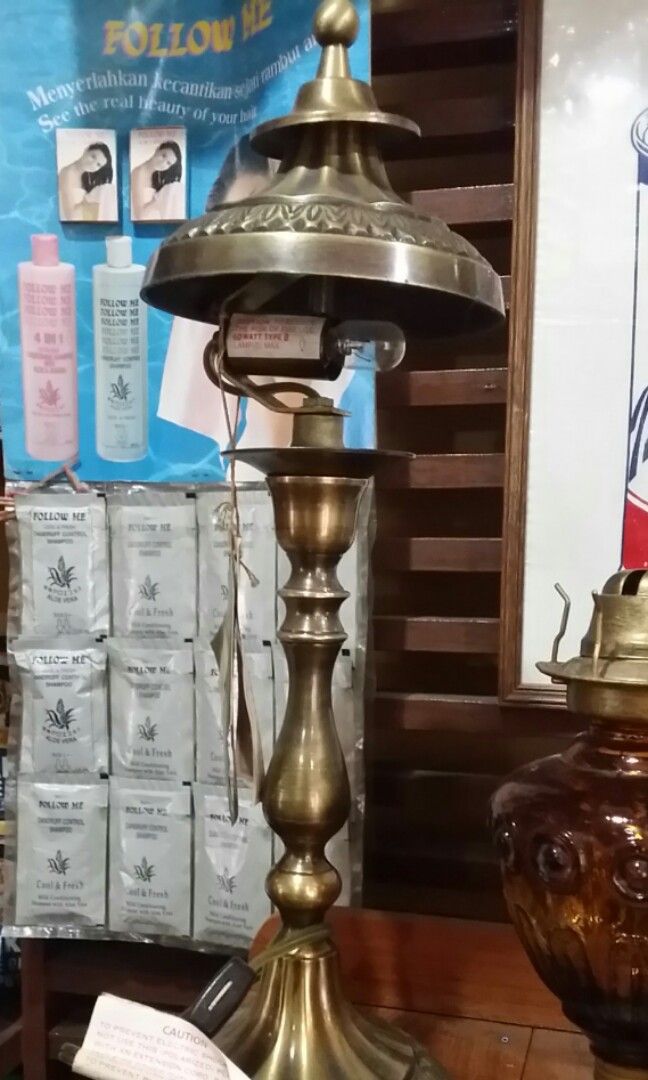 Vintage Copper Table Lamp, Hobbies & Toys, Collectibles & Memorabilia ...