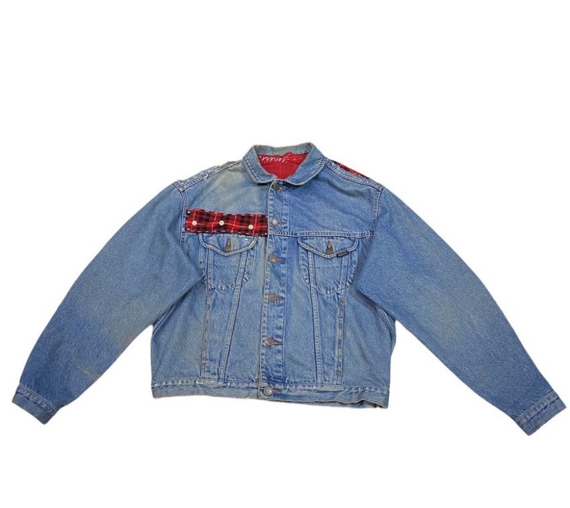 Vintage UCOB United colour of benneton denim jean jacket, Men's Fashion ...