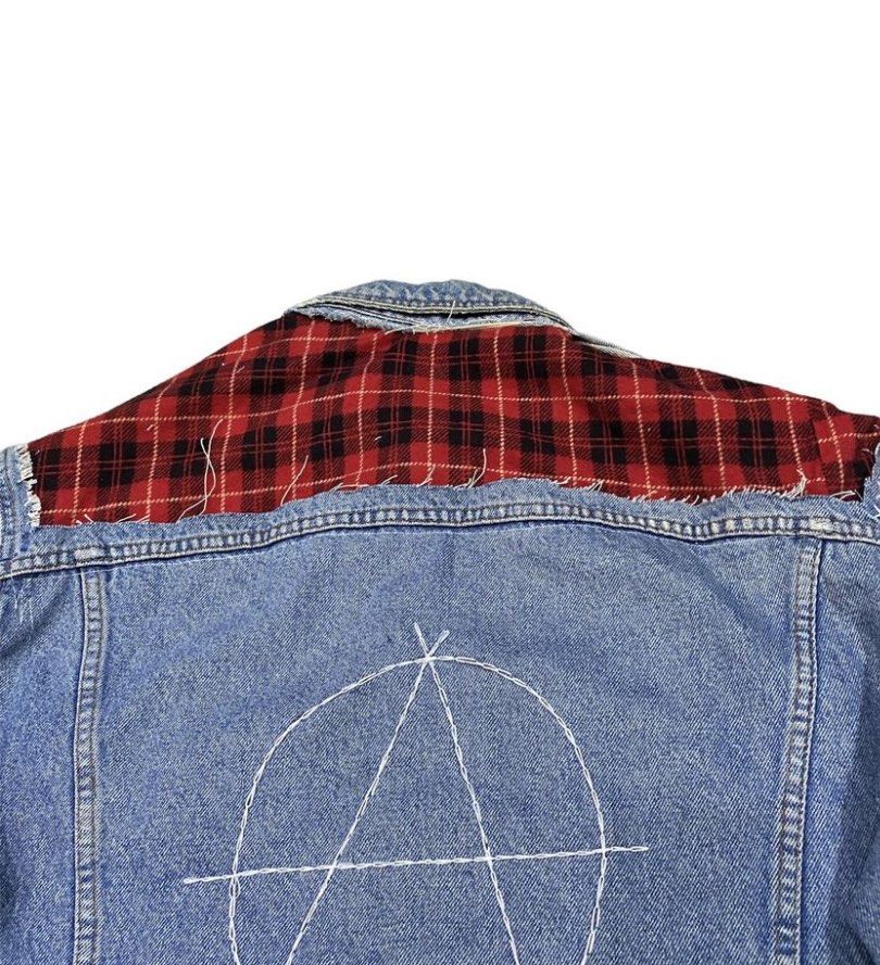 Vintage UCOB United colour of benneton denim jean jacket, Men's Fashion ...