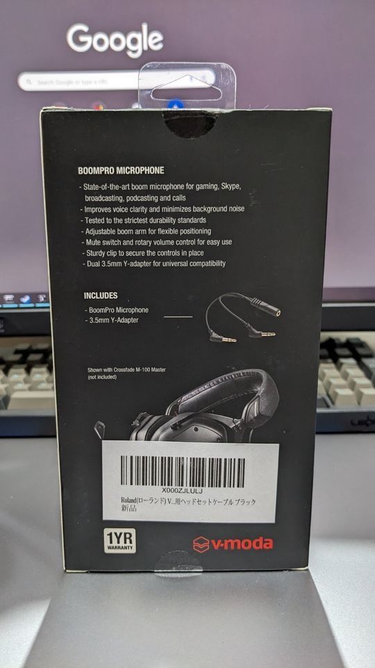 V-MODA Boom Pro Microphone with Free 3.5mm Headphone Adapter Jack Plug ...