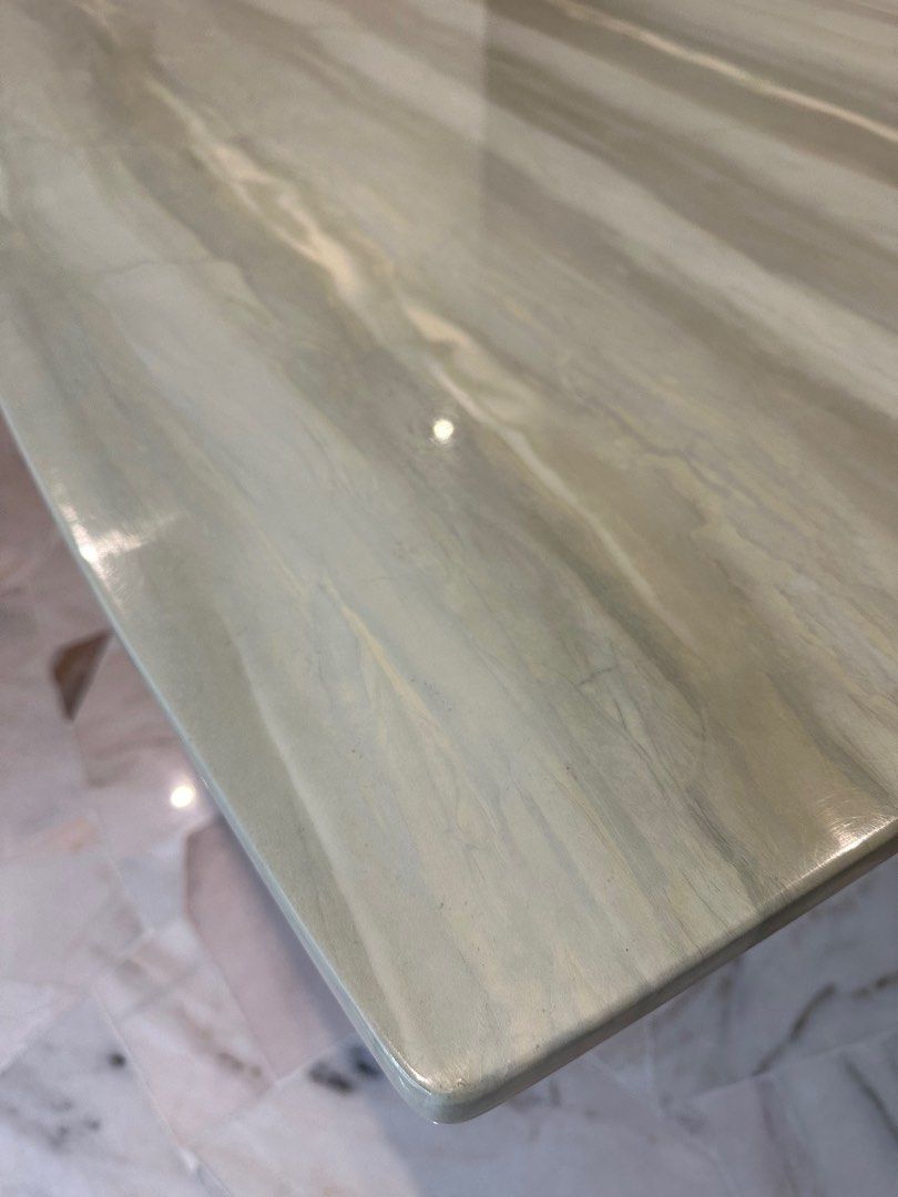 8 pax Dinner table Faux Marble Dining Table, Furniture & Home Living ...