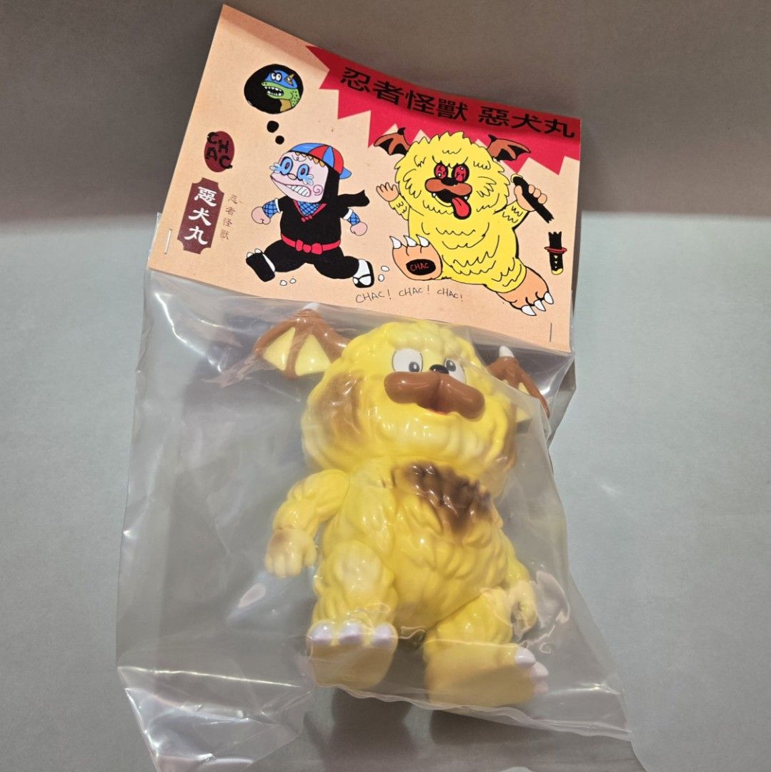 抽選限定 amakuma_gs 忍者怪獸 惡犬丸 Waruinu Maru 1st 忍者小靈精 獅子狗 Sofubi 搪膠公仔, 興趣及遊戲 ...