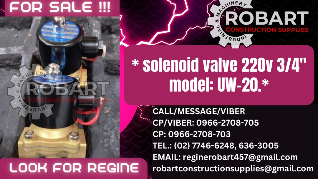 * solenoid valve 220v 3/4'' model: UW-20.*, Commercial & Industrial ...