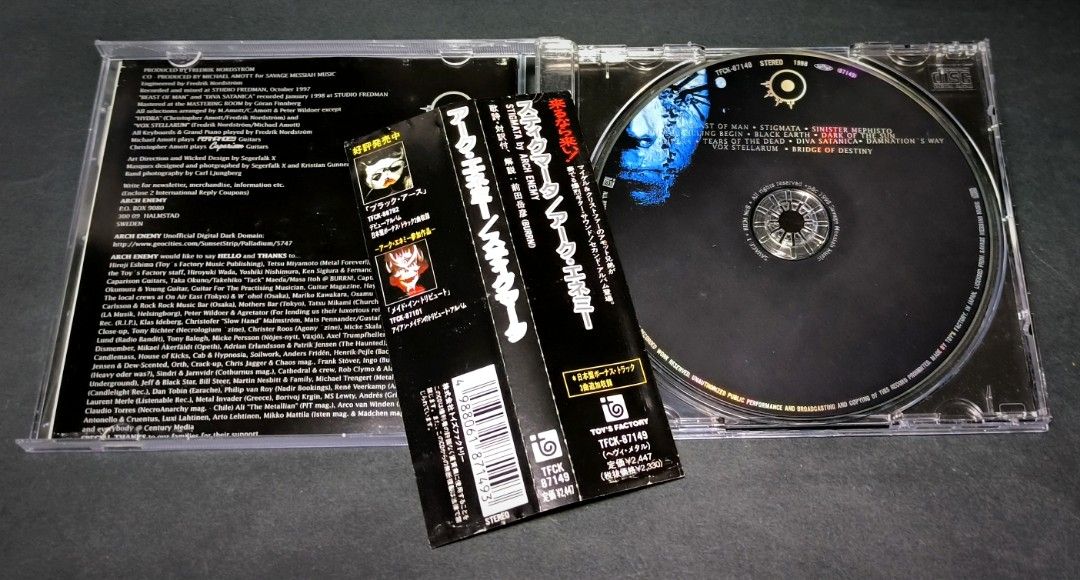 Arch Enemy- Stigmata + Burning Bridges(CD disc only) (2xCD, Japan, 1998 ...