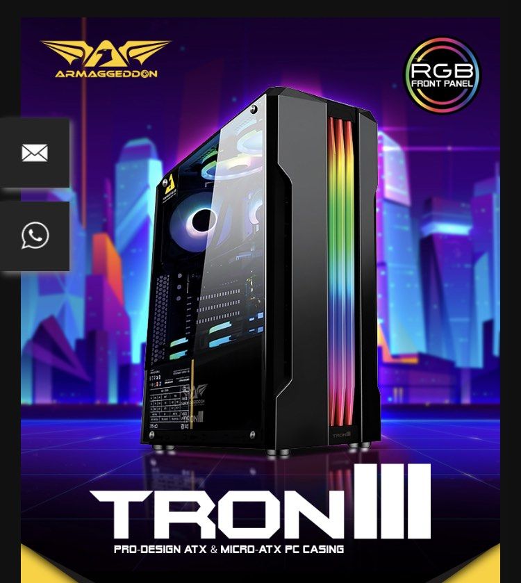 ARMAGGEDDON TRON III PC CASE MICRO ATX TOWER, Computers & Tech, Parts ...