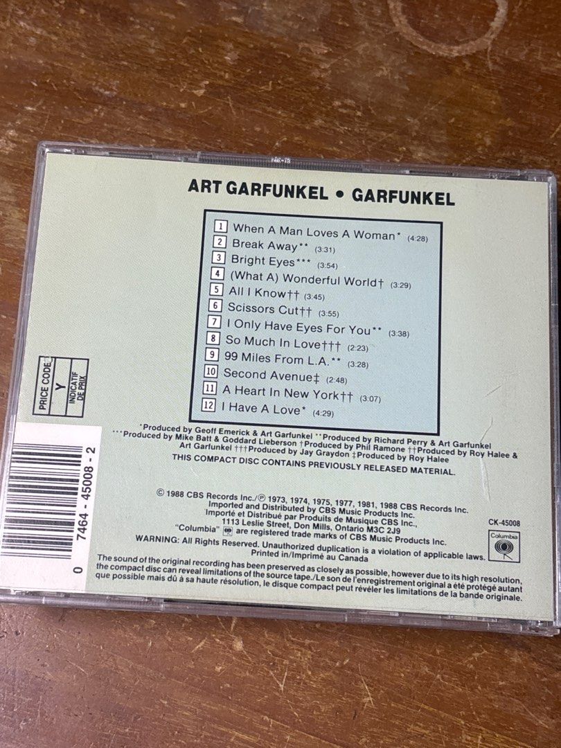 Art Garfunkel- collection, Hobbies & Toys, Music & Media, CDs & DVDs on ...