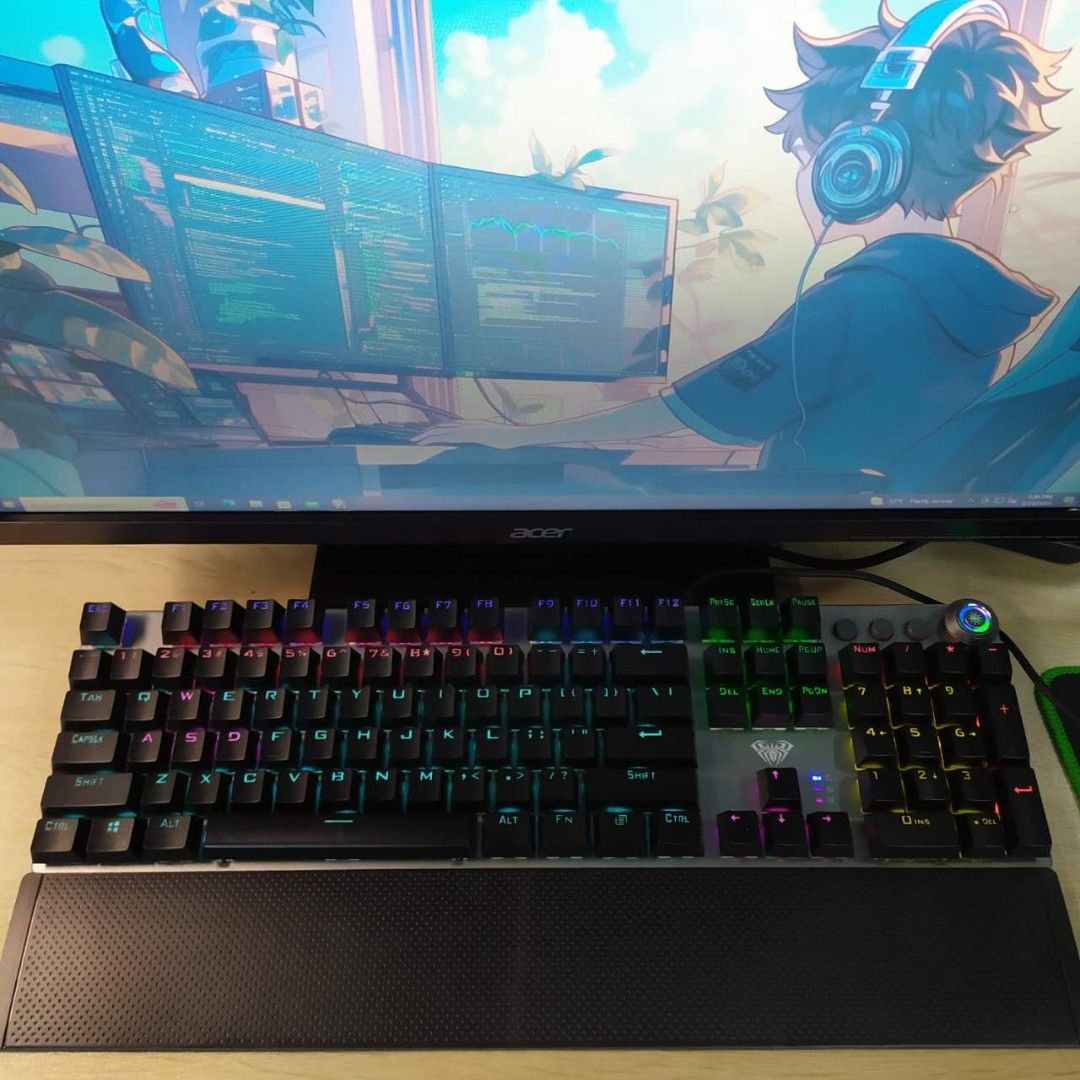 AULA F2088 Game Mechanical keyboard, Computers & Tech, Parts ...