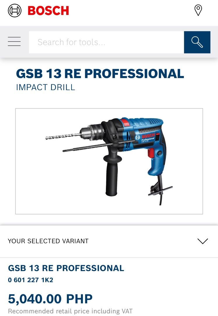 BOSCH GSB 13 Re DRILL HEAVY DUTY ORIGINAL WITH STIER TOOLS (BRAND NEW ...