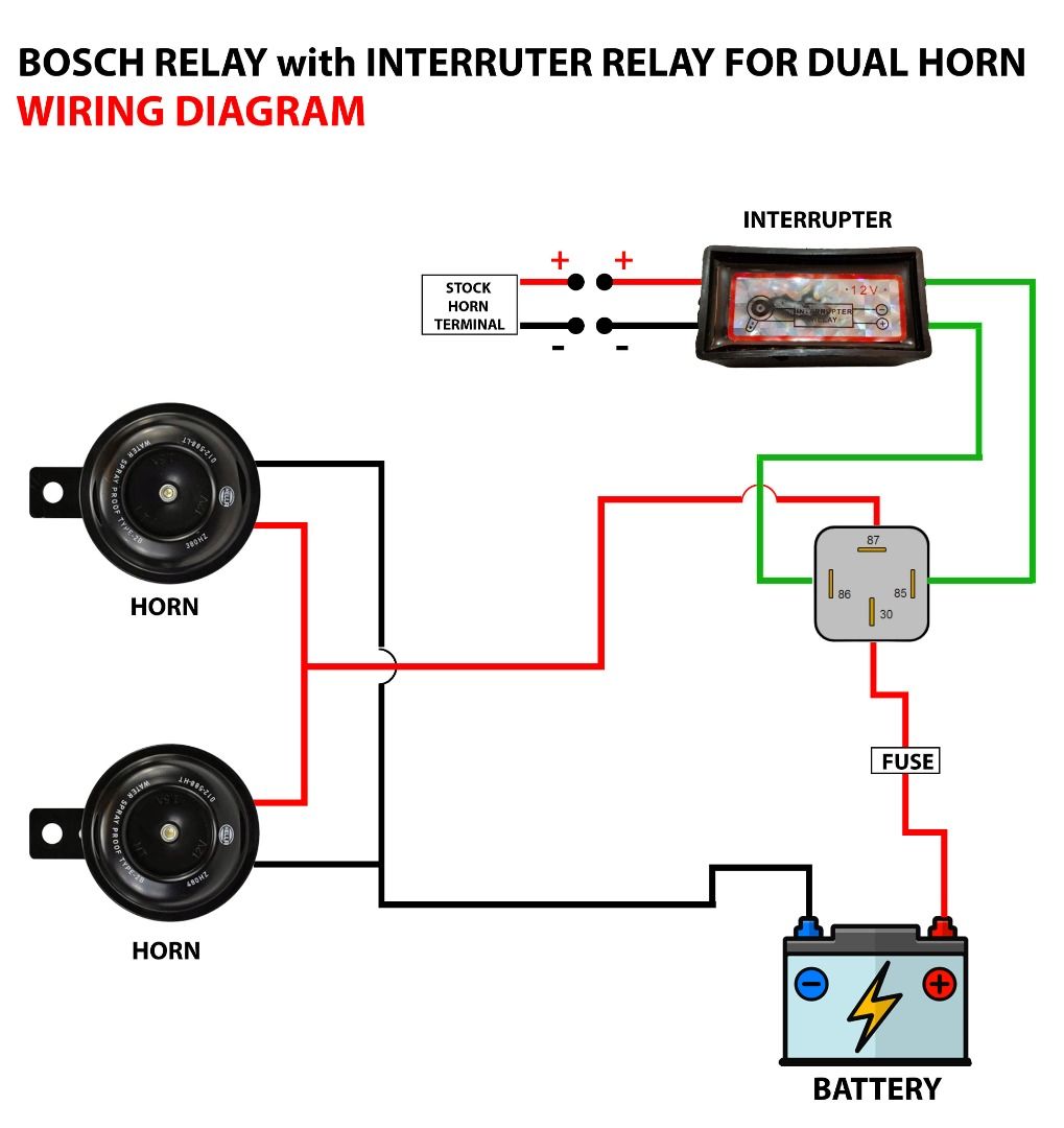 BOSCH UNIVERSAL RELAY with INTERRUPTER RELAY, BEST FOR MOTORCYCLE DUAL ...