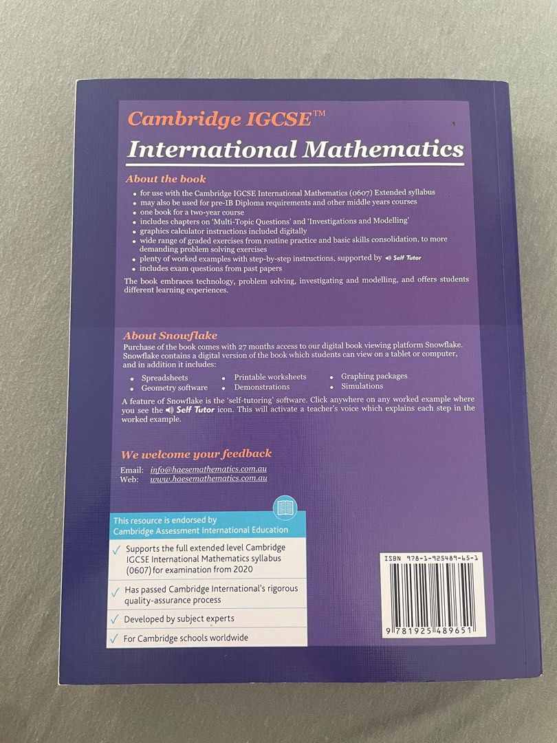 Cambridge Igcse Math 0607 Extended By Haese Mathematics Hobbies And Toys Books And Magazines