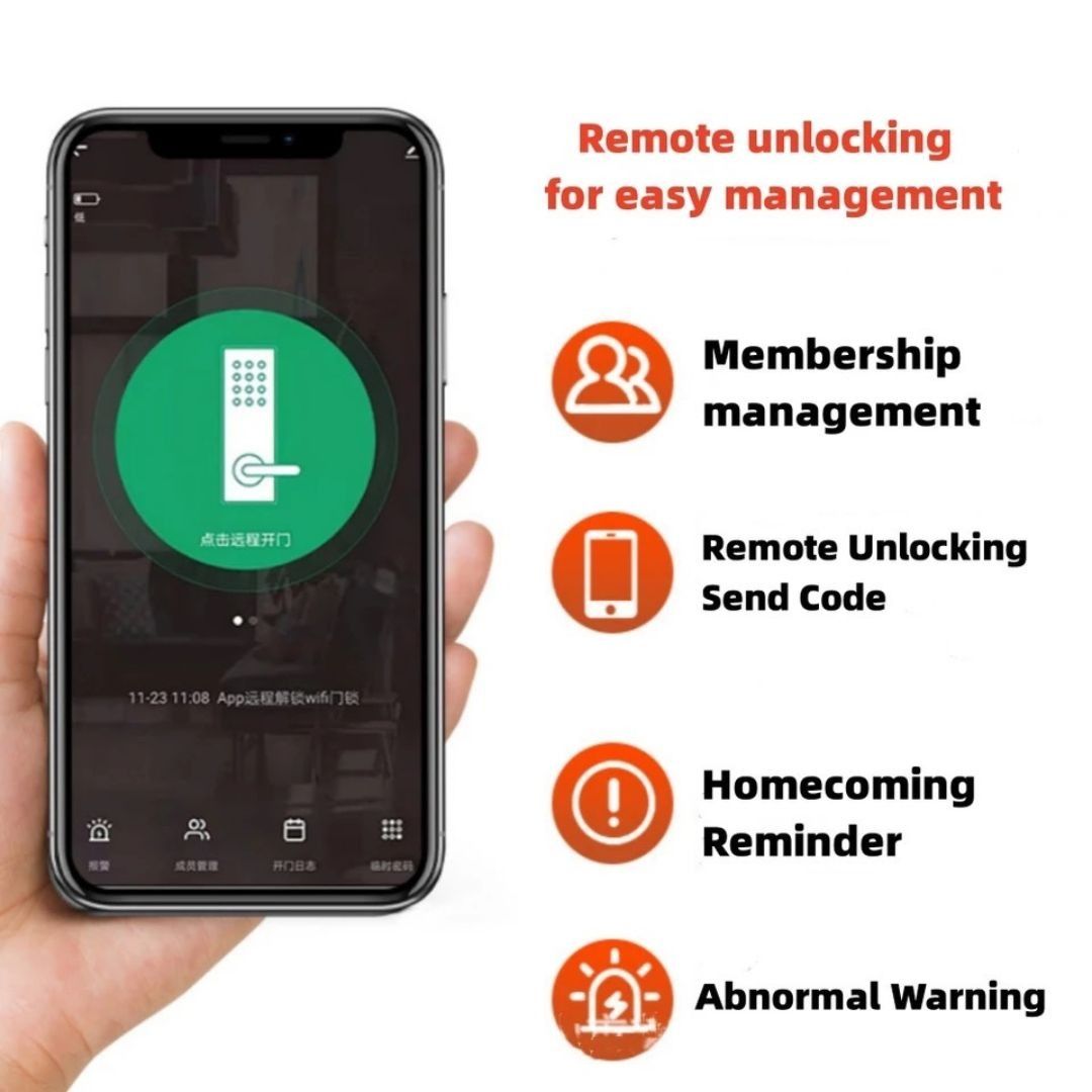 Falcon Smart Door Lock Remote Unlock Biometric Fingerprint Handle ...