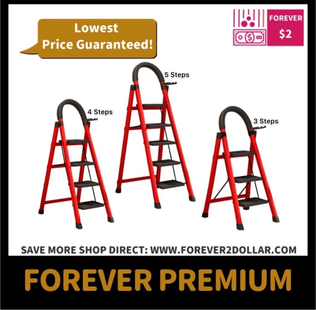 (FOREVER PREMIUM) Lightweight Compact Ladder Not Deformable Durability ...