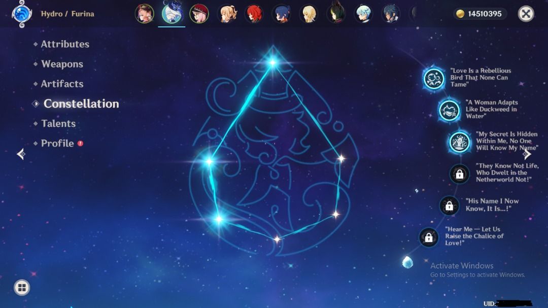 Furina C3 + Sig Genshin Impact Rush, Video Gaming, Video Games, Others ...