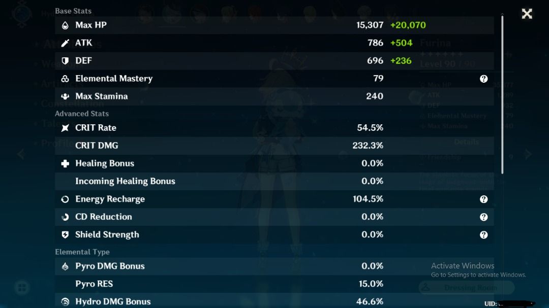 Furina C3 + Sig Genshin Impact Rush, Video Gaming, Video Games, Others ...