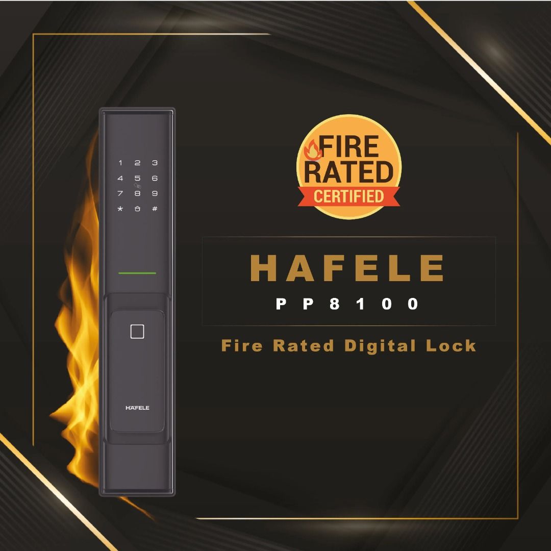 Hafele PP8100 Push-Pull Fire-Rated Digital Door Lock [ HDB, BTO, CONDO ...