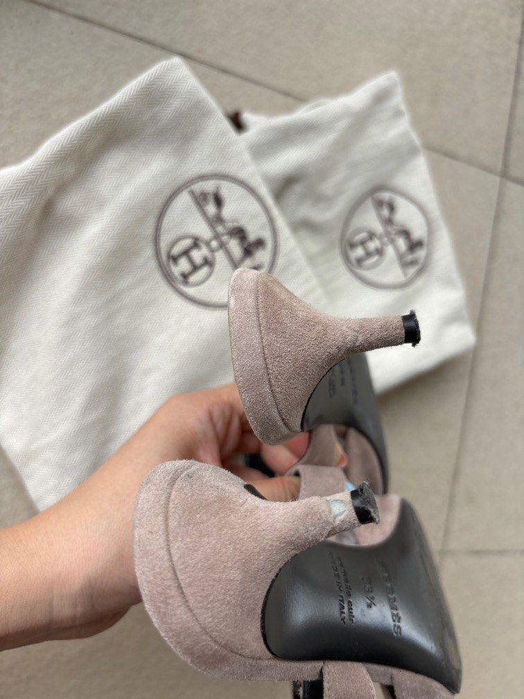 Hermes goat skin heels, Women's Fashion, Footwear, Heels on Carousell