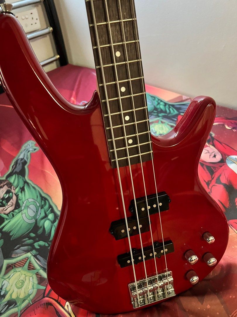 Ibanez Bass Guitar, 4-String, Transparent Red, Hobbies & Toys, Music ...