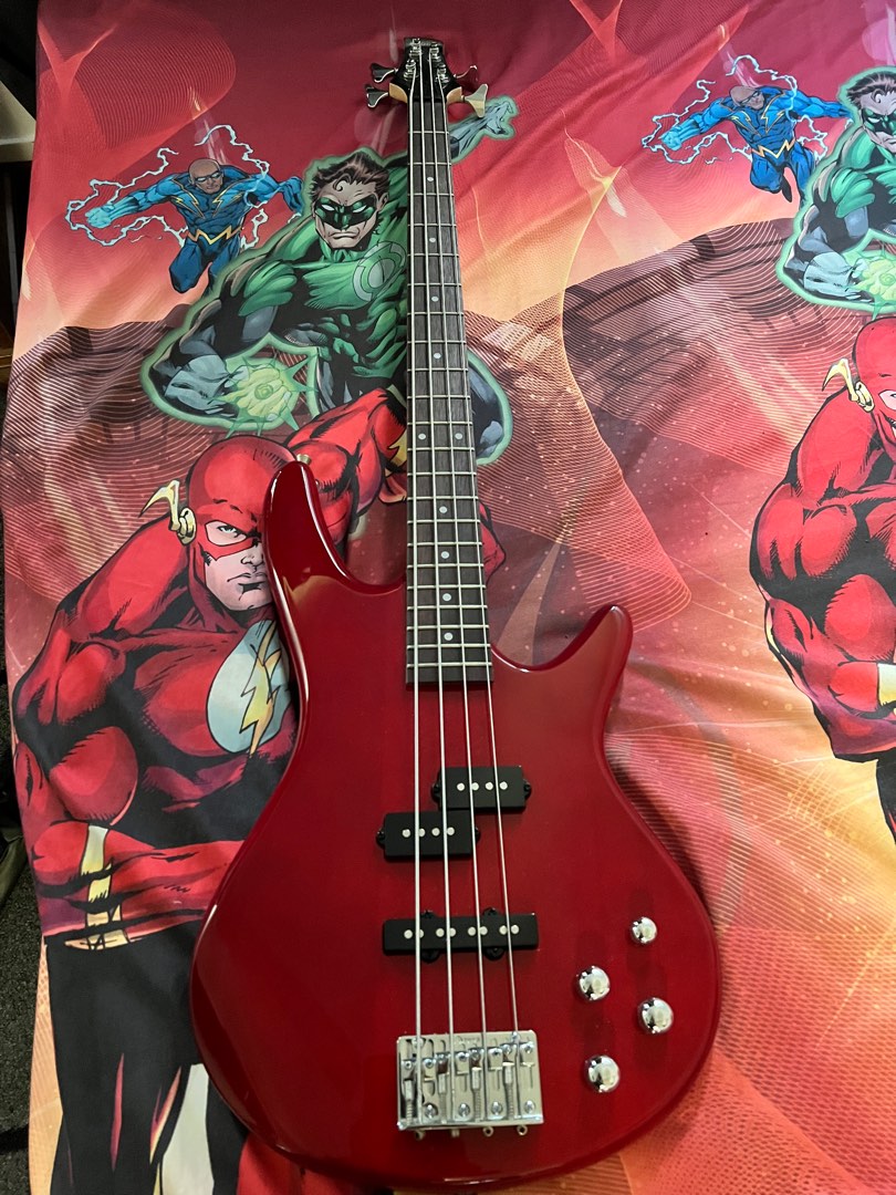 Ibanez Bass Guitar, 4-String, Transparent Red, Hobbies & Toys, Music ...