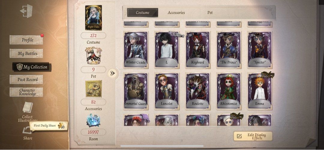 Identity V asia account. Narcissus, The Fugitive, BSD, Death Note and ...