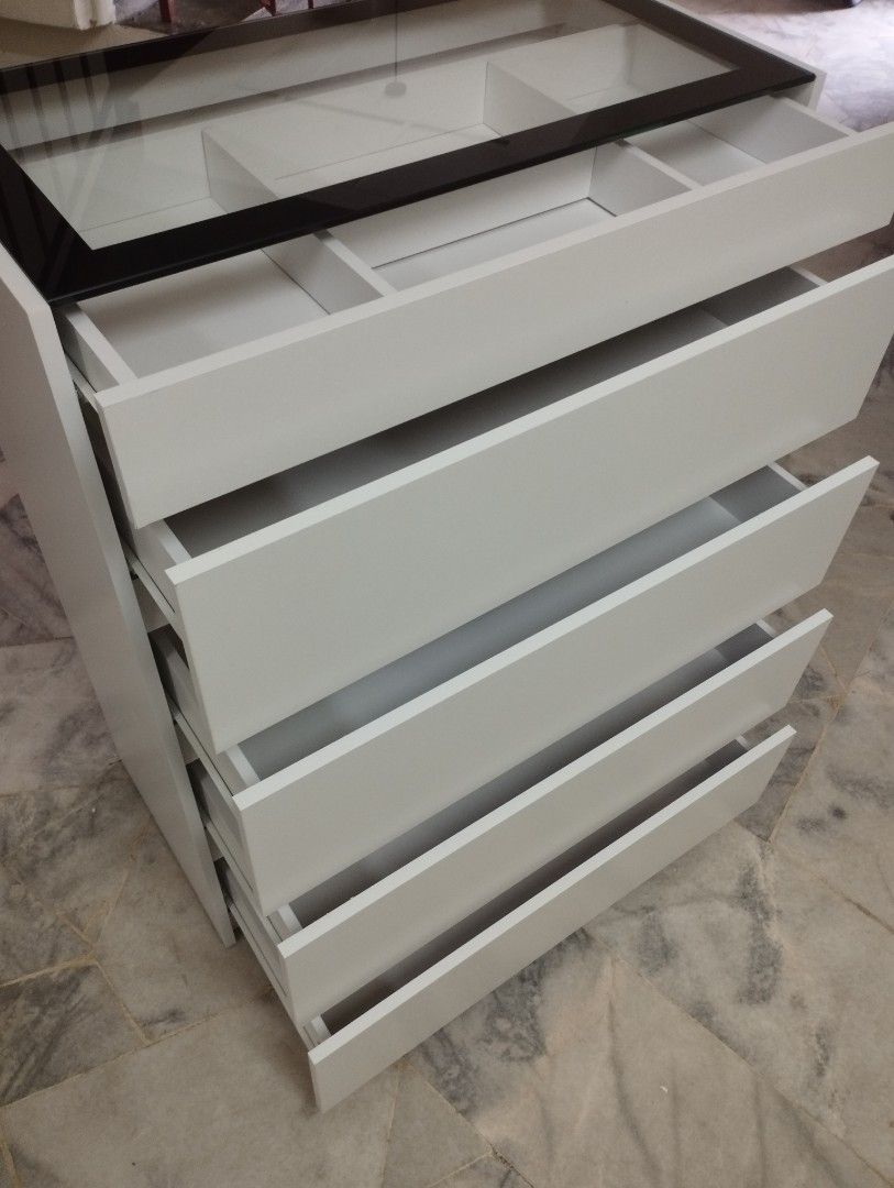 Laci glass top drawer, Furniture & Home Living, Furniture, Shelves ...