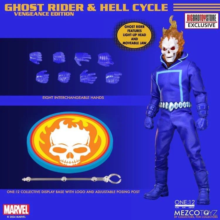 [Pre-Order] Mezco One:12 Collective Marvel's Ghost Rider & Hell Cycle ...