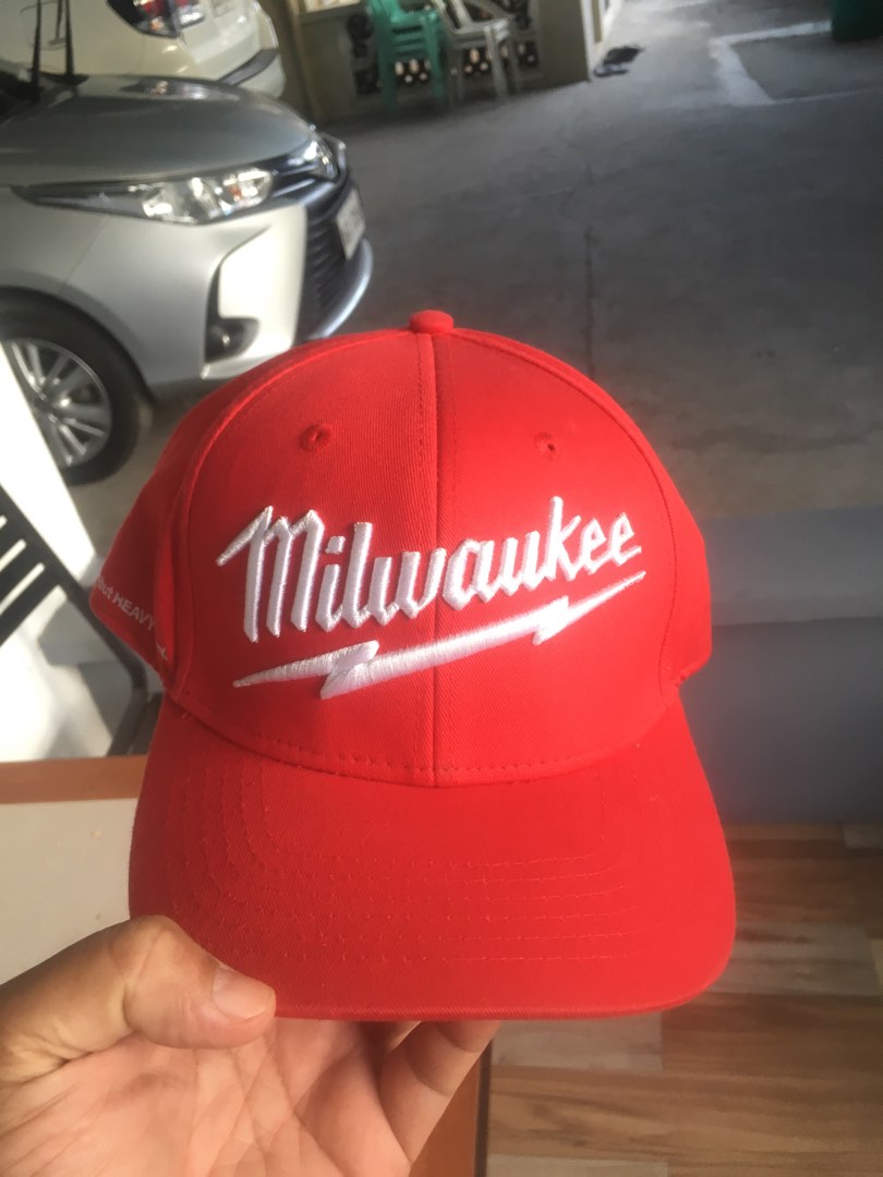 milwaukee red cap, Men's Fashion, Watches & Accessories, Caps & Hats on ...