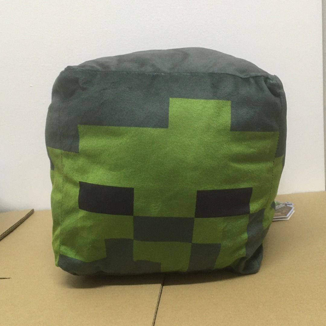Minecraft (by Mojang Studios) - Zombie Head Cube Plush Toy by FuRyu ...