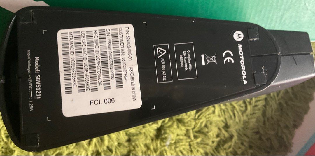 Motorola SBV5121 Cable Modem, Computers & Tech, Parts & Accessories ...