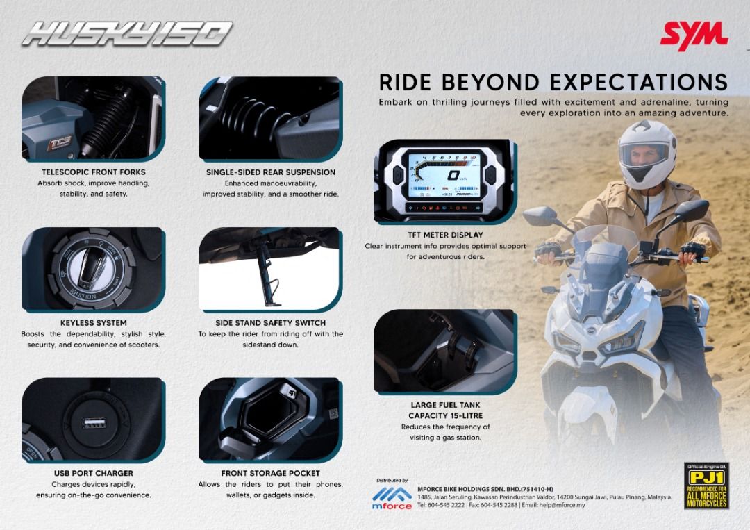 New Sym Husky 150 ABS READYSTOCK Muka0 ( Adv Nmax Xdv NVX ), Motorbikes ...
