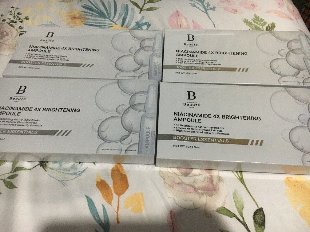 Niacinamide 4X Brightening Ampoule booster essentials new freongkir jabodetabek, Kesehatan ...