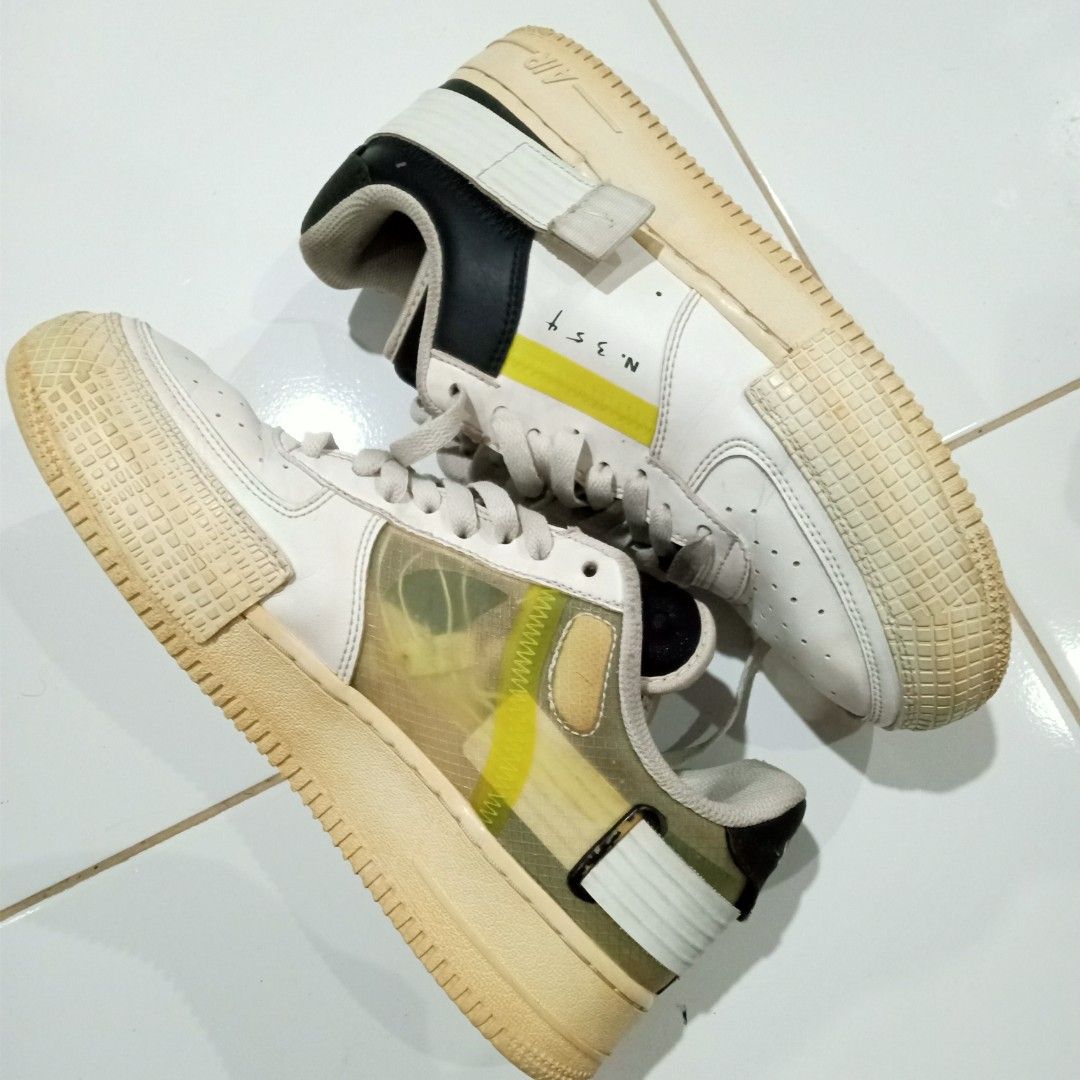 Nike air force 1 tipe "white barley", Fesyen Pria, Sepatu , Sneakers di Carousell