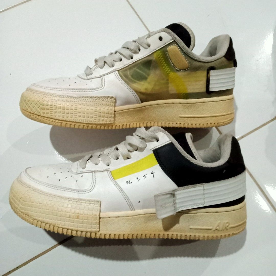Nike air force 1 tipe "white barley", Fesyen Pria, Sepatu , Sneakers di Carousell